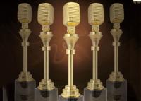 China Microphone Design Music Award Trophy For Musical Competition Custom Service Available for sale