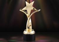 China Custom Made Metal Star Trophy , Zinc Alloy Enterprise Workers Souvenirs for sale