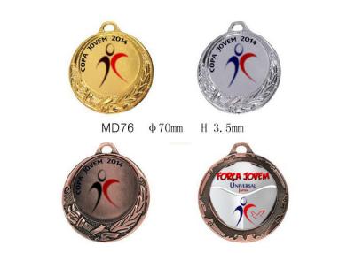 China Zinc Alloy Material Custom Sports Medals Ribbons For Enterprise Activity for sale