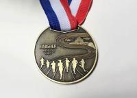 China 60mm Diameter Custom Sports Medals , 10km Marathon Finishers Running Award Medals for sale