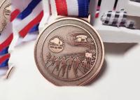 China 60mm Diameter Custom Sports Medals , 10km Marathon Finishers Running Award Medals for sale