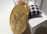 China First Place Metal Custom Sports Medals 4mm Thickness With Trophy Cup Pattern for sale