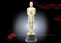 China figure Award Metal Cup Trophy Zinc Alloy Material With Black Crystal Base for sale