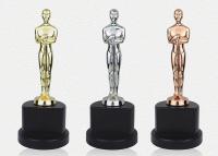 China figure Award Metal Cup Trophy Zinc Alloy Material With Black Crystal Base for sale