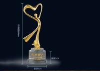 China Elegant Design Standing Metal Trophy Cup Gold Plated For Dancing Winners for sale
