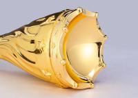 China 18K Gold Plated Metal Cup Trophy Custom With Star Pattern For League Cup for sale
