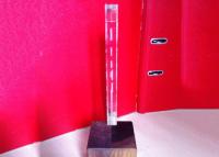 China Clear K9 Crystal Trophy Cup With Wooden Base And Sandblasting Logo & Words for sale