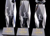 China Golf Event Crystal Trophy Cup With Inside 3D Laser Golf Figure OEM Available for sale