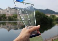China Sand Blasting Crystal Trophy Cup With Globe Custom Design Accepted for sale
