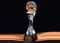 China Personalized Award Cups Trophies , Colored Glaze Custom Award Trophies for sale