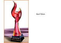 China 35cm Height Colored Glaze Award Cups Trophies Custom Logo Service Accepted for sale