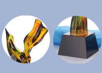 China Modern Twisted Colored Glaze Custom Award Trophies For VIP Workers for sale