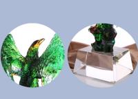 China Jade Glass Chinese Liuli Winners Souvenirs With Glazed Eagles On Top for sale