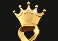 China 32cm Height Polyresin Trophy With Crown On The Top Custom Size & Color Available for sale