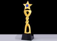 China Black Crystal Base Resin Trophy Cup , 12 Inch Height Custom Award Trophies for sale