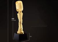 China Microphone Design Custom Trophy Awards Resin Material Made For Musical Activities for sale