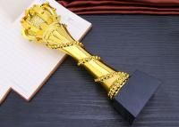 China Elegant And Luxury Designed Resin Trophy , Gold Plated Glorious Souvenir for sale