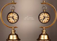 China Home / Office Decoration Ancient Style Table Clock Iron Material Made for sale