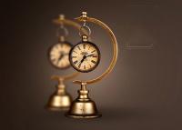 China Home / Office Decoration Ancient Style Table Clock Iron Material Made for sale