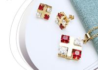 China Clear Quartz Crystal Applique Crafts , Delicate Jewelry Necklace & Earrings for sale