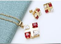 China Clear Quartz Crystal Applique Crafts , Delicate Jewelry Necklace & Earrings for sale