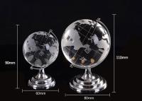 China Crystal Home Decorations Crafts K9 Globe Ball With Sand Blasting World Map for sale