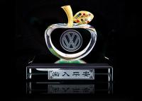 China Automobile Perfume K9 Crystal Glass Ornament Crafts With Custom Engraving Logo for sale