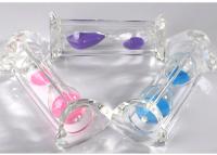China Desktop Crystal Glass Material Hourglass 15 Or 30 Minutes Type Sand Clock for sale