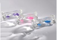 China Desktop Crystal Glass Material Hourglass 15 Or 30 Minutes Type Sand Clock for sale