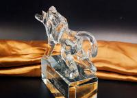 China Crystal Cow Animal Figurines Model For Office / Home Decorations for sale