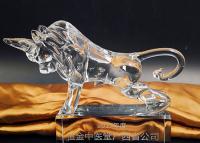 China Crystal Cow Animal Figurines Model For Office / Home Decorations for sale