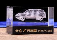 China Original Design Crystal Decoration Crafts With 3D Laser Engraving Car Model for sale
