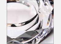 China Clear Crystal Home Decorations Crafts Ashtray With Cigar Holders Custom Size for sale