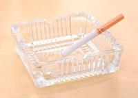 China Crystal Glass Ashtray Home Decoration Handwork Custom Service Available for sale