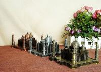 China Metal Material DIY Craft Gifts World Famous Building Model India Taj Mahal Replica for sale