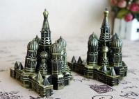 China Custom Service DIY Craft Gifts Antique Electroplated Kremlin Buildings Model for sale