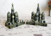 China Custom Service DIY Craft Gifts Antique Electroplated Kremlin Buildings Model for sale