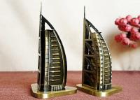 China Bronze Plated DIY Craft Gifts World Famous Building Model Of Burj Al Arab Hotel for sale