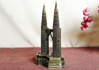 China Plated Type Malaysia Petronas Twin Towers Pewter Tourist Souvenirs for sale