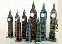 China Home Decor DIY Craft Gifts London Famous Big Ben Clock Statue Iron Material for sale