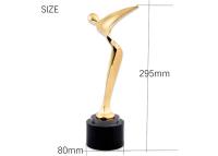 China Rose Gold Plated Golf Trophy Awards , Longest Driver PGA Golf Trophies for sale