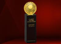 China Yellow Crystal Material Golf Hole In One Trophy Multiple Types Optional for sale
