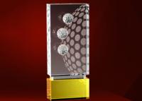 China Yellow Crystal Material Golf Hole In One Trophy Multiple Types Optional for sale