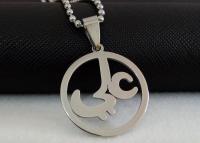 China Creative Titanium Steel Arabic Texts Necklace For Arab Cultural Commemoration for sale
