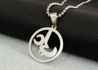 China Creative Titanium Steel Arabic Texts Necklace For Arab Cultural Commemoration for sale