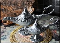 China Polishing / Engraving Metal DIY Craft Gifts Aladdin's Magic Lamp Design For Tourist for sale
