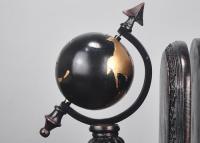 China Black Plated Resin Decoration Crafts , Study Room Globe Book Holder for sale