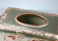 China Custom Pattern Resin Decoration Crafts , 260*160*130mm Household Napkin Box for sale