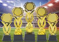China Custom Plastic Trophy Cup Blank Plate Type For Sports Champions Awards for sale