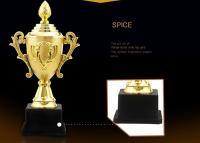 China Gold Plated Type Plastic Trophy Cup , Custom Logo Sports Cup Trophy for sale